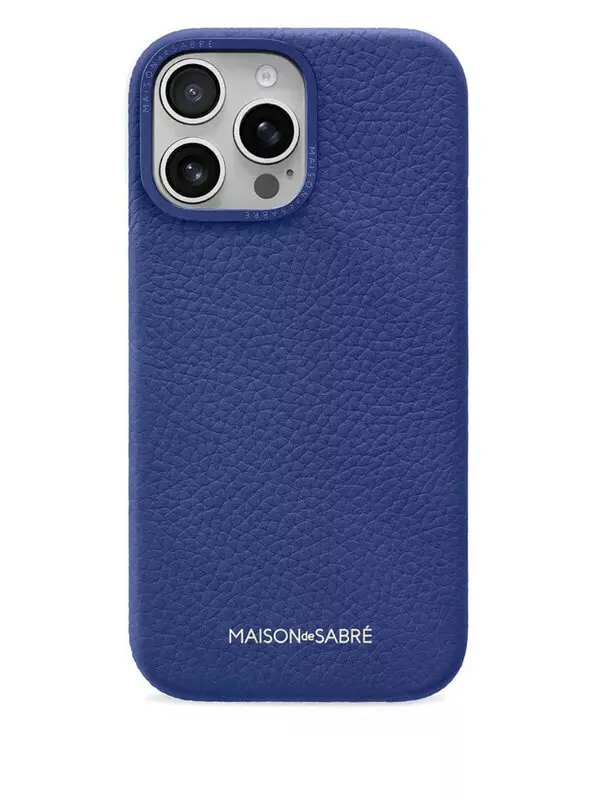 MAISON DE SABRE Leather Iphone 16 Pro Max Case - Blue