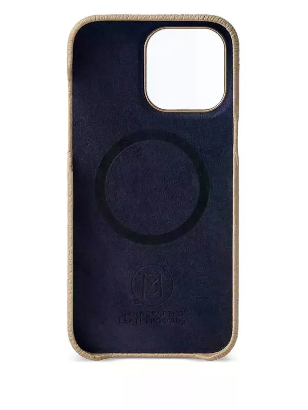 MAISON DE SABRE Leather Iphone 14 Pro Max Case - Neutrals
