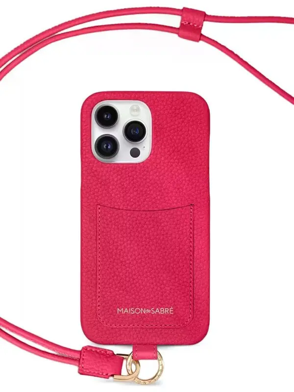 MAISON DE SABRE Sling Iphone 14 Pro Case - Pink