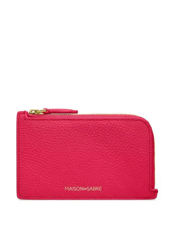 MAISON DE SABRE Zip Leather Card Holder - Pink