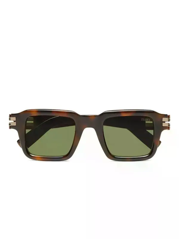 Zegna Square-frame Sunglasses - Brown