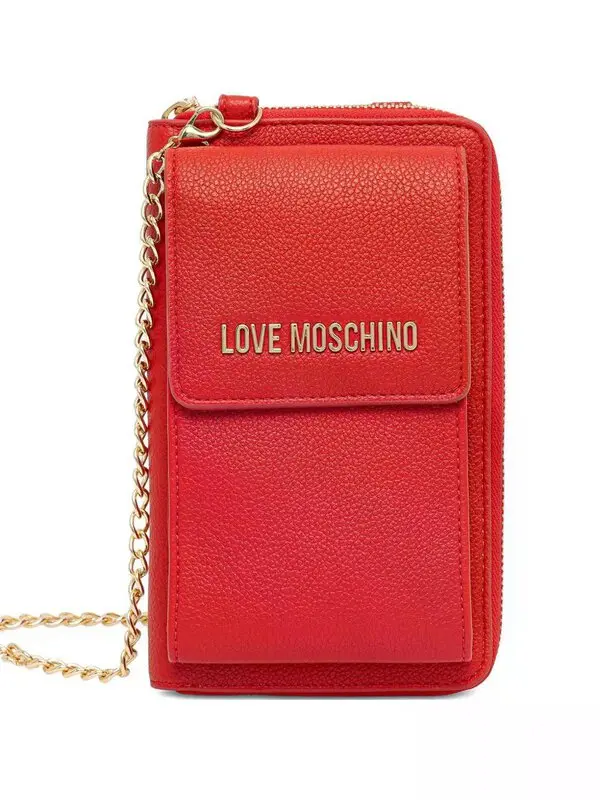Moschino Logo-lettering Chain Wallet - Red