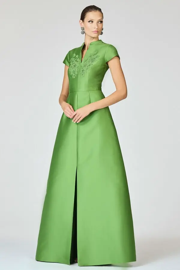 Sachin & Babi Embellished Mikado A-line Gown