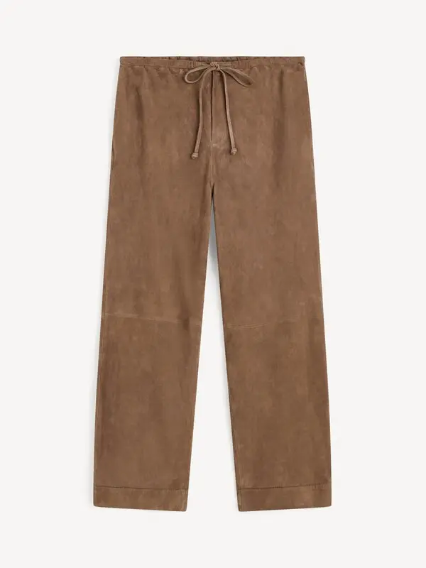 BY MALENE BIRGER Joanni Suede Trousers - Chocolate Chip