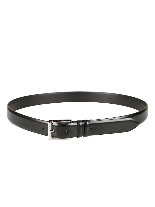 ORTIGNI Classic Leather Belt - Black