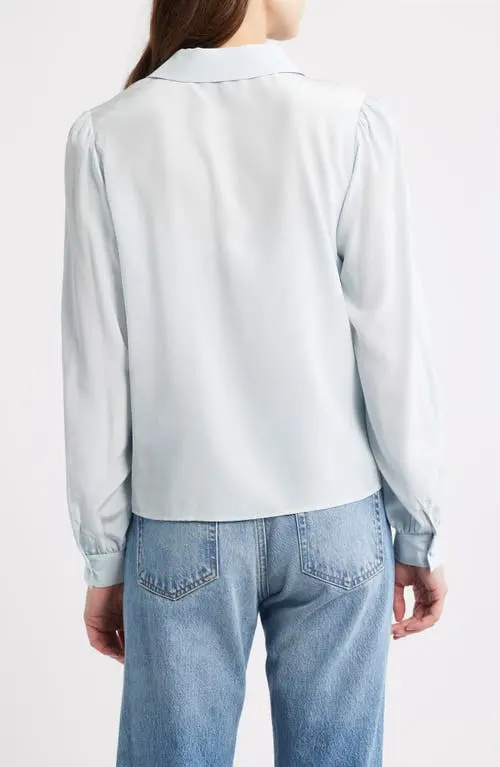 FRAME Staple Silk Button-up Shirt - Sky Blue