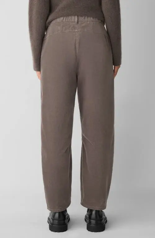 Eileen Fisher Barrel Leg Stretch Organic Cotton Ankle Pants