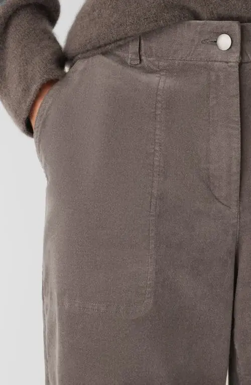 Eileen Fisher Barrel Leg Stretch Organic Cotton Ankle Pants