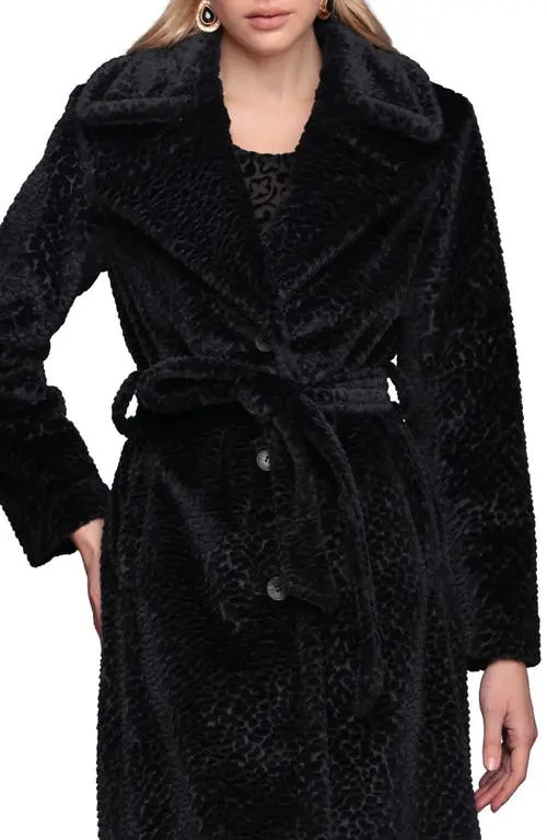 Avec Les Filles Faux Shearling Maxi Coat