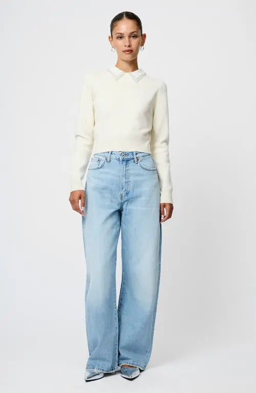 French Connection Avea Embellished Collar Sweater