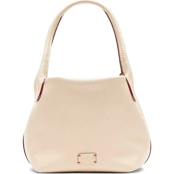 FRANCES VALENTINE Mini Sweet Pea Tumbled Leather Handbag - Oyster
