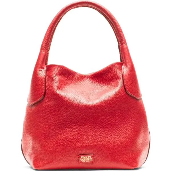 FRANCES VALENTINE Mini Sweet Pea Tumbled Leather Handbag