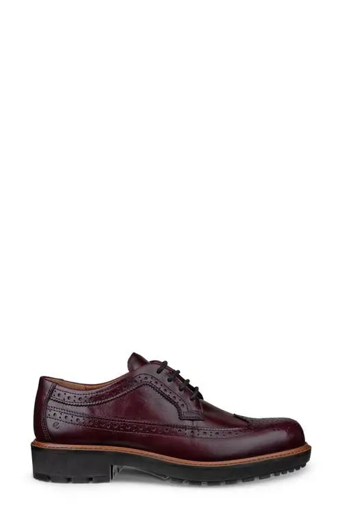Ecco Metropole Oslo Brogue Wingtip - Dark Ruby