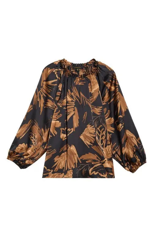 SUGARLIPS Palm Tropics Ruffle Collar Top
