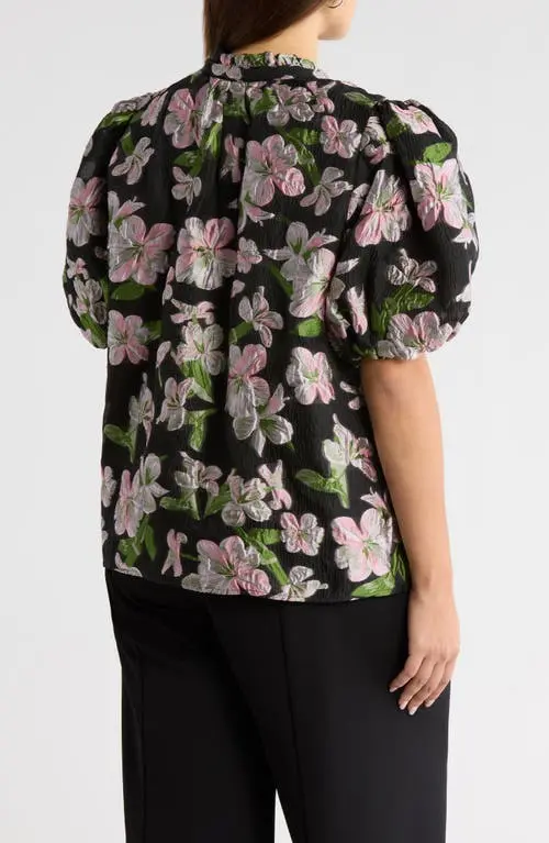 SUGARLIPS Floral Jacquard Top
