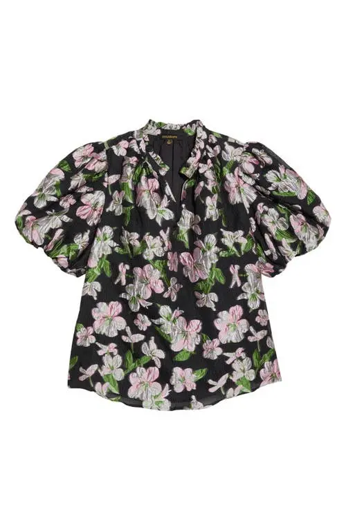 SUGARLIPS Floral Jacquard Top