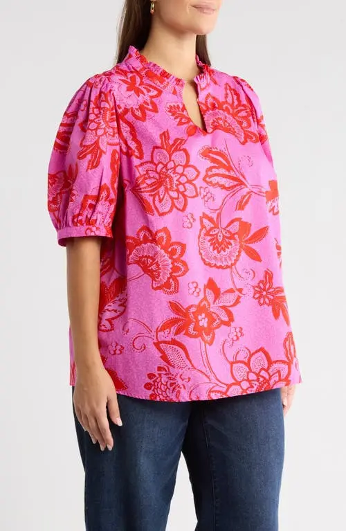 SUGARLIPS Weirly Floral Print Top