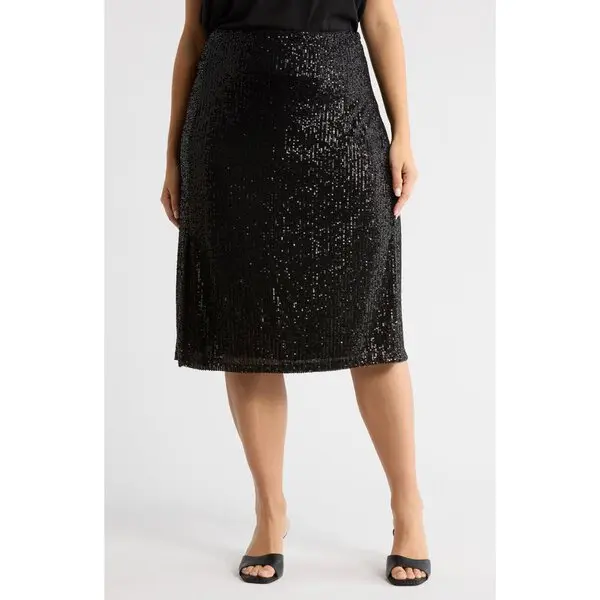 SUGARLIPS Sequin Embellished Midi Skirt