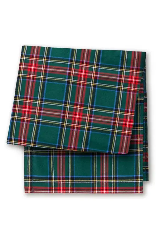 PETITE PLUME Kensington Tartan Cotton Table Runner - Green