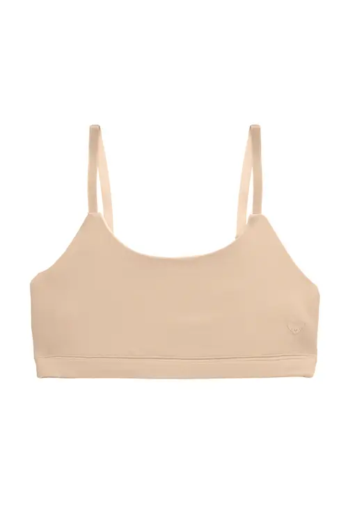 CHEEKY CHERRY Ultra Smooth Scoop Bralette - Sand