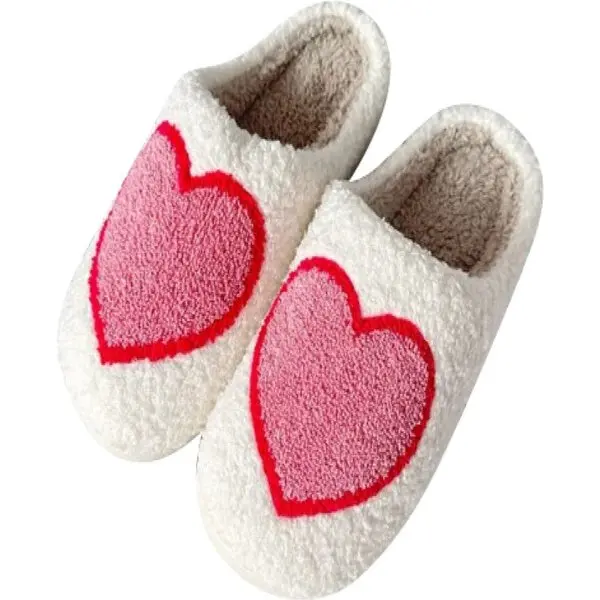 MALIBU SUGAR Plush Heart Slippers