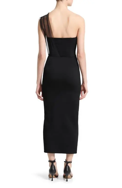 MARCELLA Dianne Strapless Sheath Dress With Removable Scarf