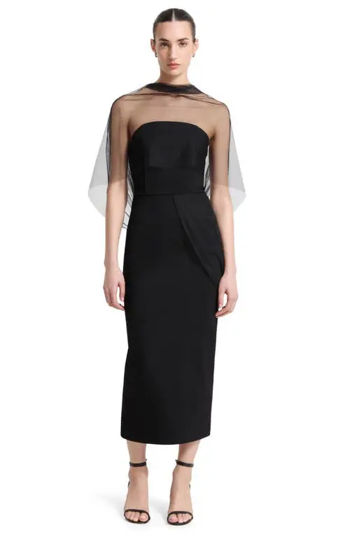 MARCELLA Dianne Strapless Sheath Dress With Removable Scarf