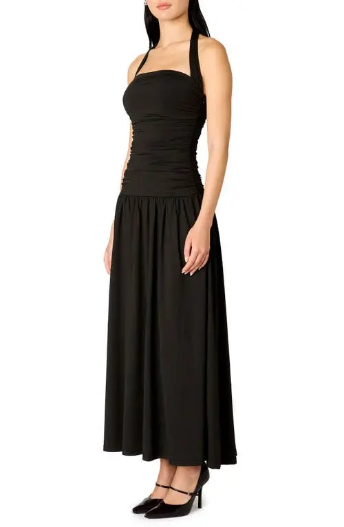 NIA Delphine Maxi Halter Dress