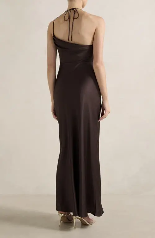 EVER NEW Open Back Halter Gown
