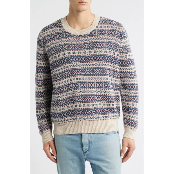 CORRIDOR Fair Isle Alpaca Blend Crewneck Sweater