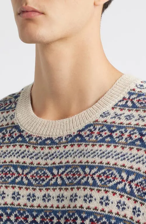 CORRIDOR Fair Isle Alpaca Blend Crewneck Sweater