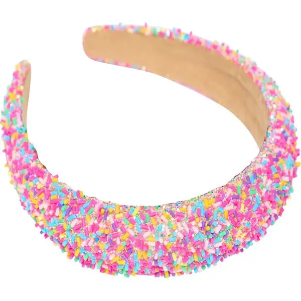 MALIBU SUGAR Confetti Puff Headband - Confetti Bright Pink