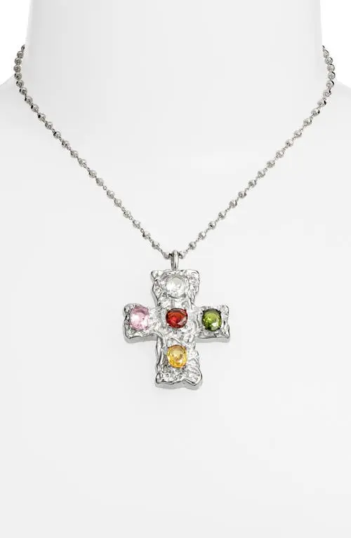 VIDAKUSH Belvedere Cross Pendant Necklace - Silver