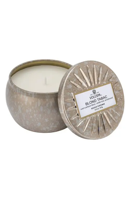 Voluspa Vermeil Mini Tin Candle - Blond Tabac
