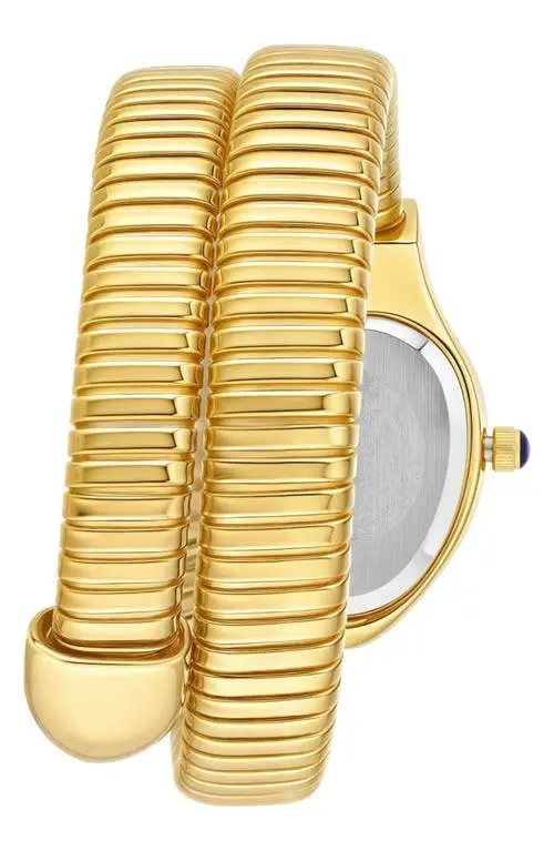 ST. MORAN Serpentine Wraparound Bracelet Watch - Gold