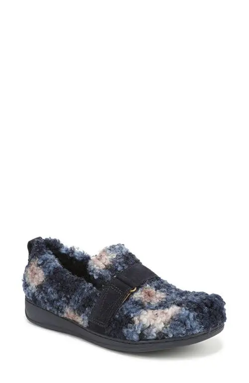 Vionic Faux Shearling Clogs - Navy Multi