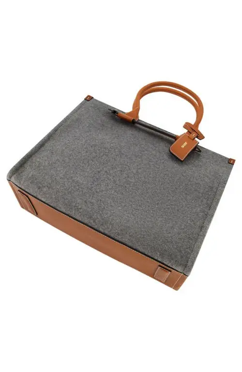 JASON WU Structured Felt Tote Bag With Leather Trim