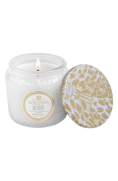 Voluspa Petite Jar Candle - Suede Blanc