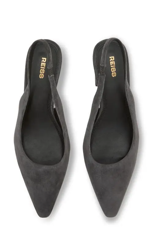 REISS Lorena Slingback Pumps - Grey