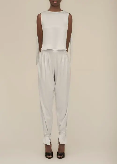 CONTESSA MILLS Loose-fitting Triacetate Pants