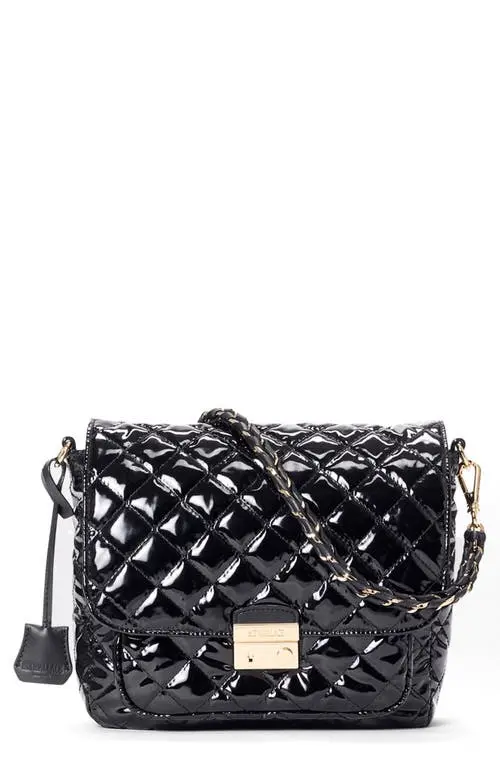 Mz Wallace Crosby Quilted Nylon Crossbody Bag - Black Lacquer