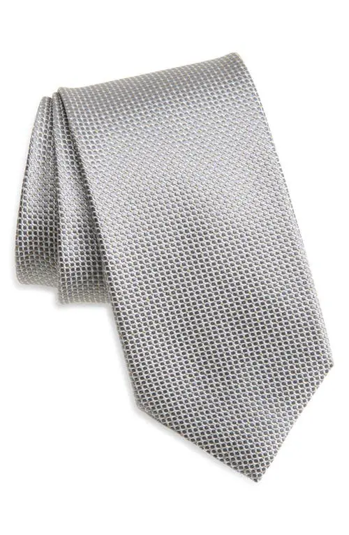 BOSS Silk Jacquard Necktie - Silver