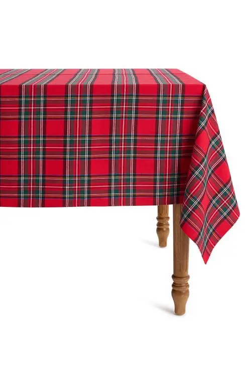 PETITE PLUME Imperial Tartan Plaid Tablecloth - Red