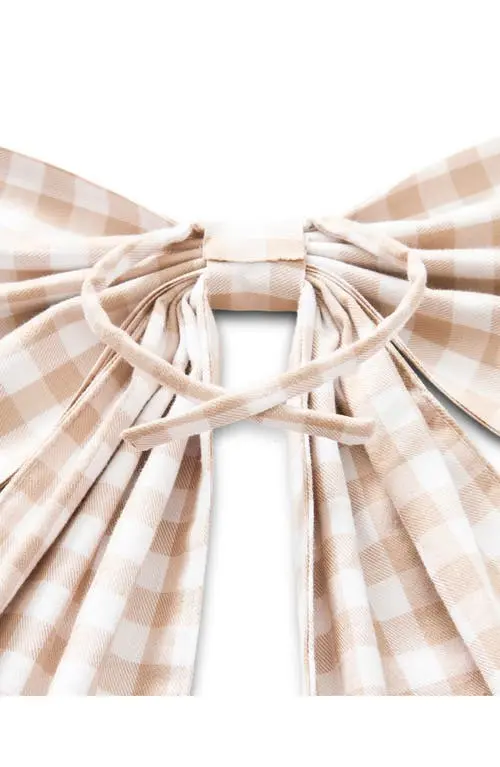PETITE PLUME Gingham Cotton Wreath Bow
