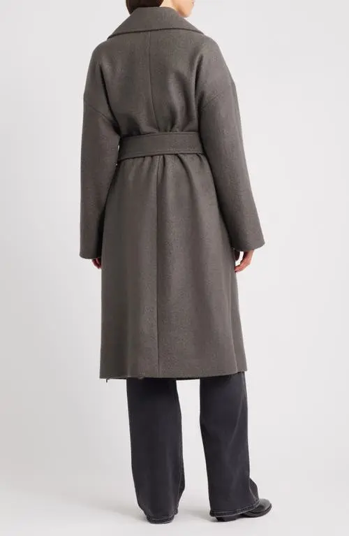 HISO Double-breasted Boiled Wool Coat