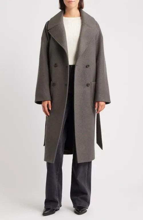 HISO Double-breasted Boiled Wool Coat