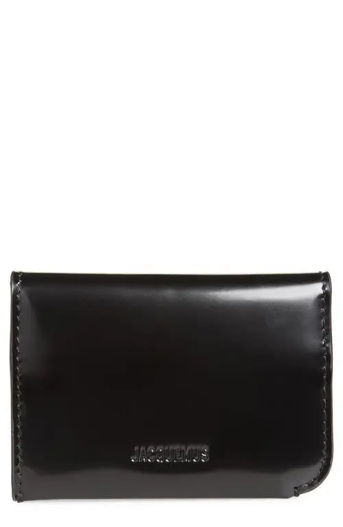 Jacquemus Le Porte Curvo Leather Card Holder - Black 990