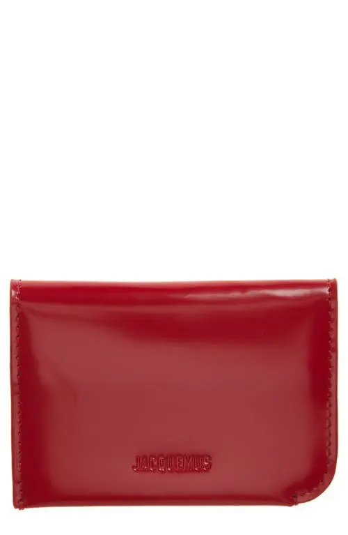 Jacquemus Le Porte Curvo Leather Card Holder - Red 470