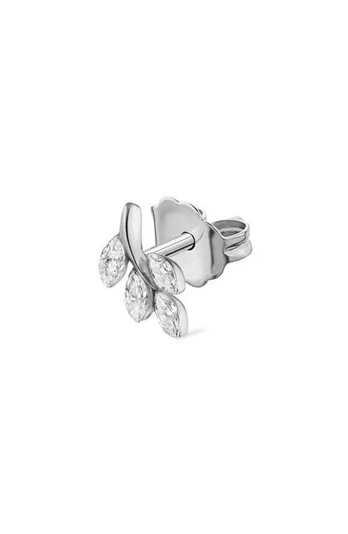 MARIA TASH Diamond Vine Single Stud Earring - White Gold