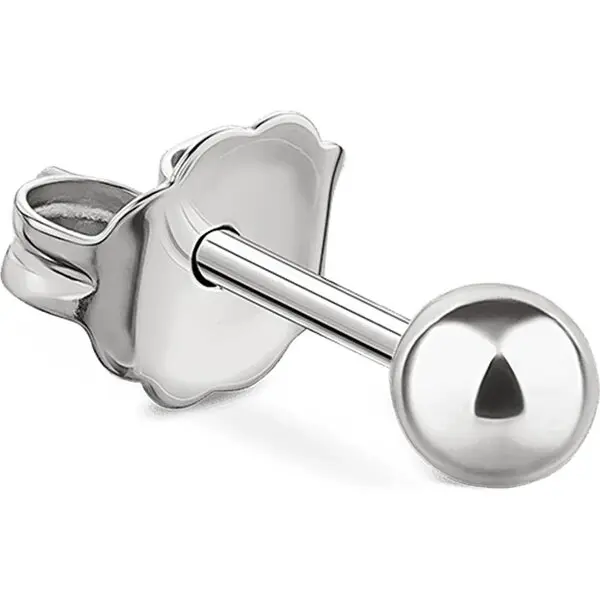 MARIA TASH Single Ball Stud Earring - White Gold